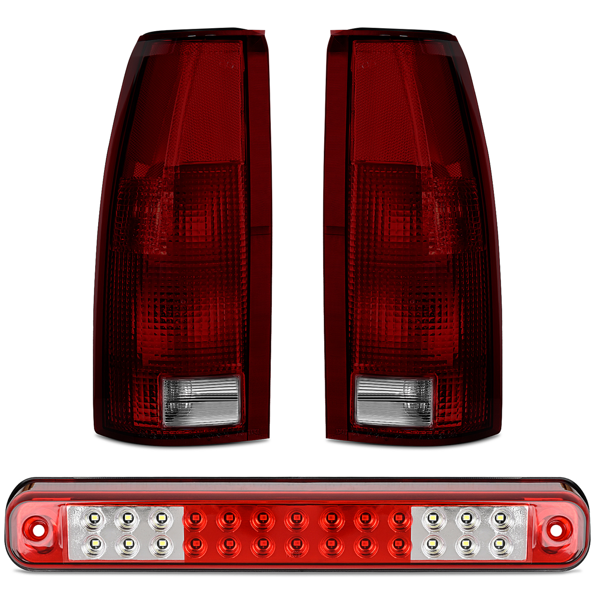 Tail light + 3rd Third Brake Light Assembly Compatible with 1988 1989 ...