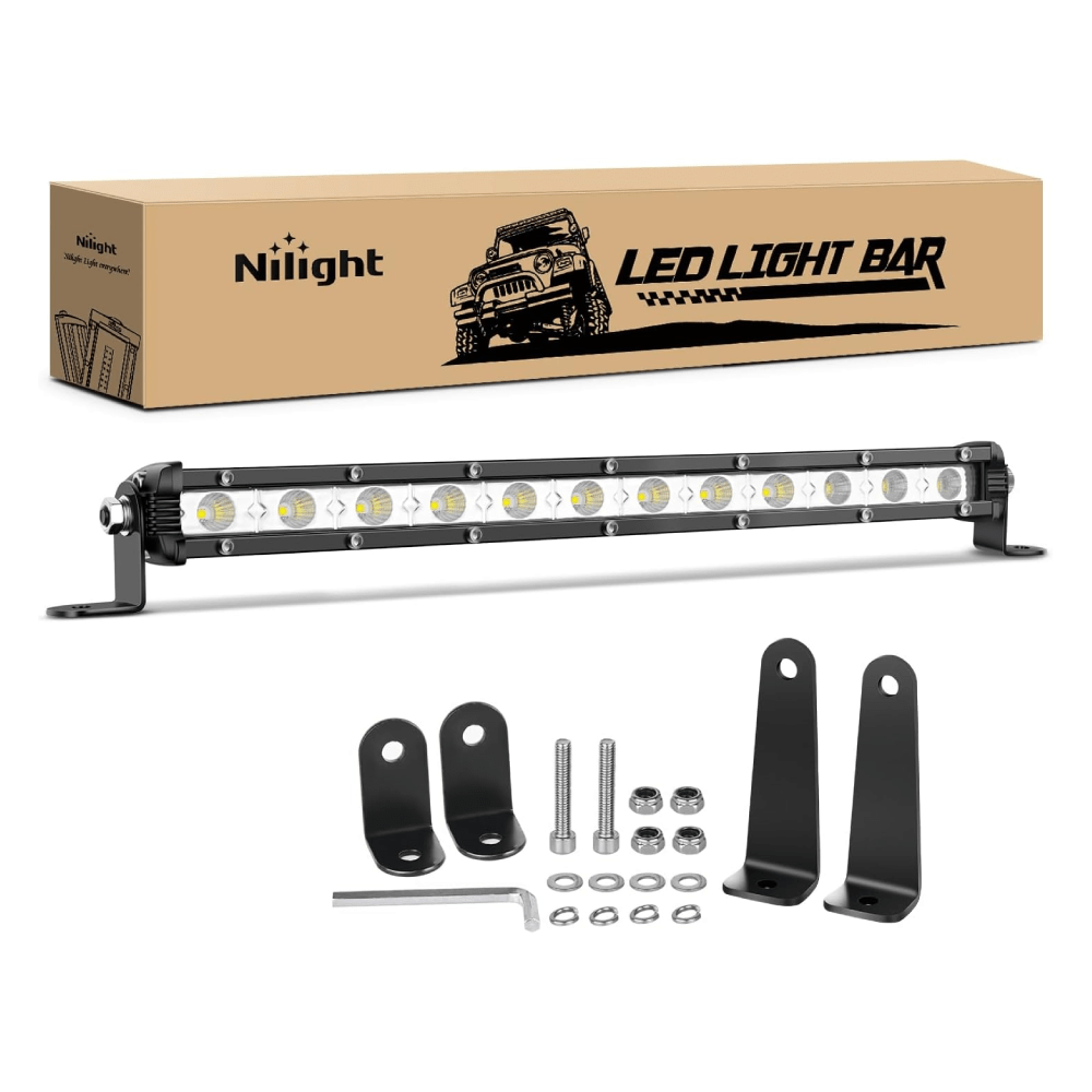 13 Inch 36W 12LED Single Row Ultra-Slim Spot Flood Combo LED Light Bar ...