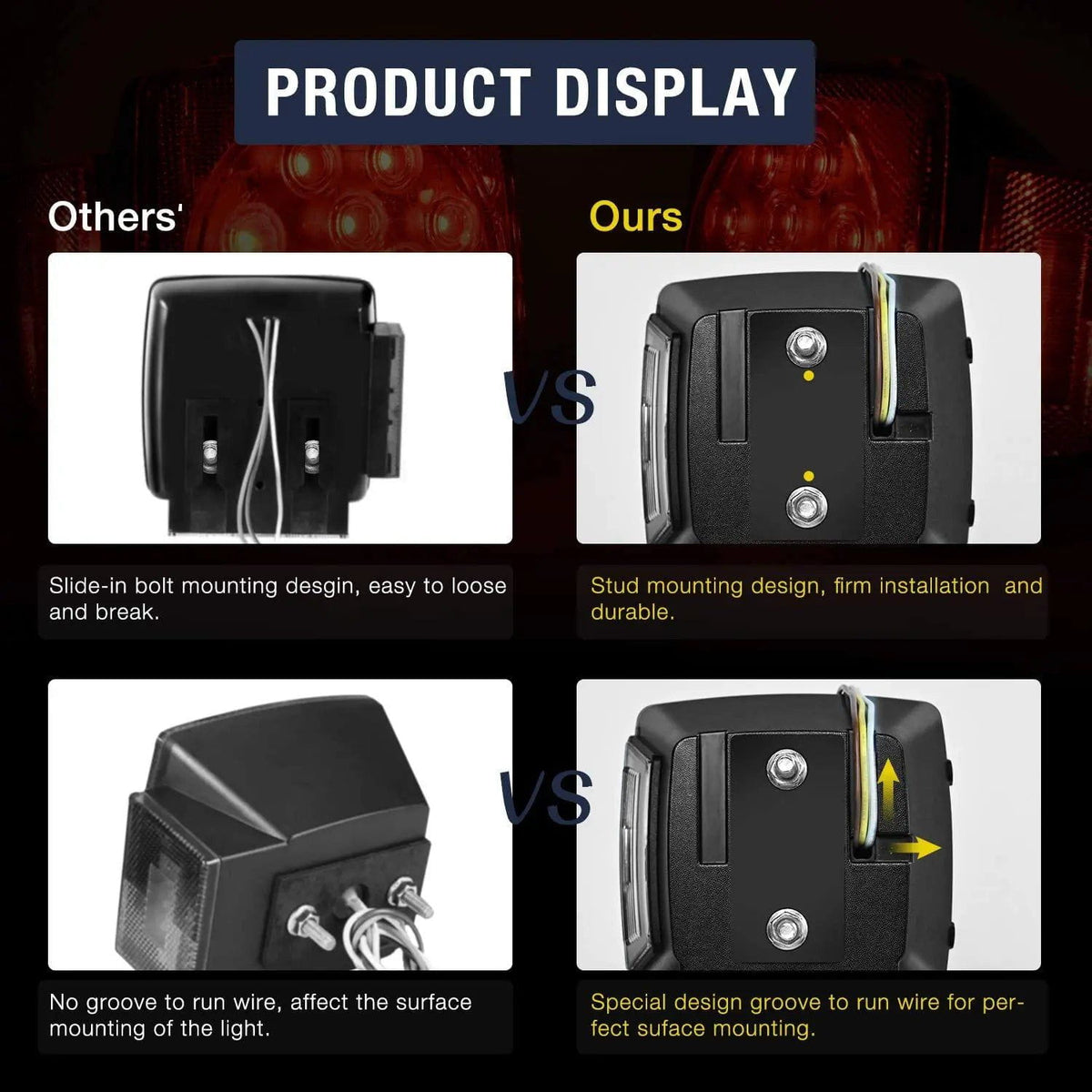 Submersible Square LED Trailer Light Kit (Pair) – Nilight