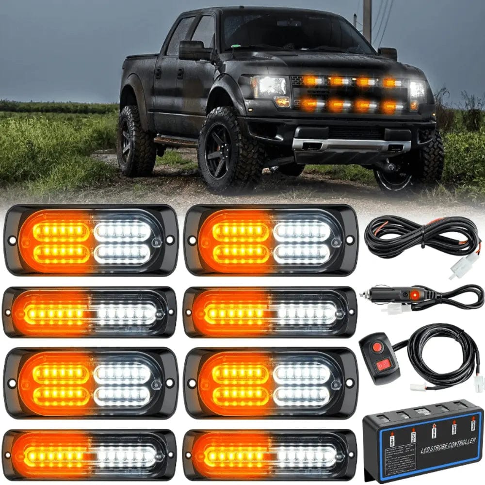 Surface Mount Led Strobe Light Kit (8 Pcs) - Nilight