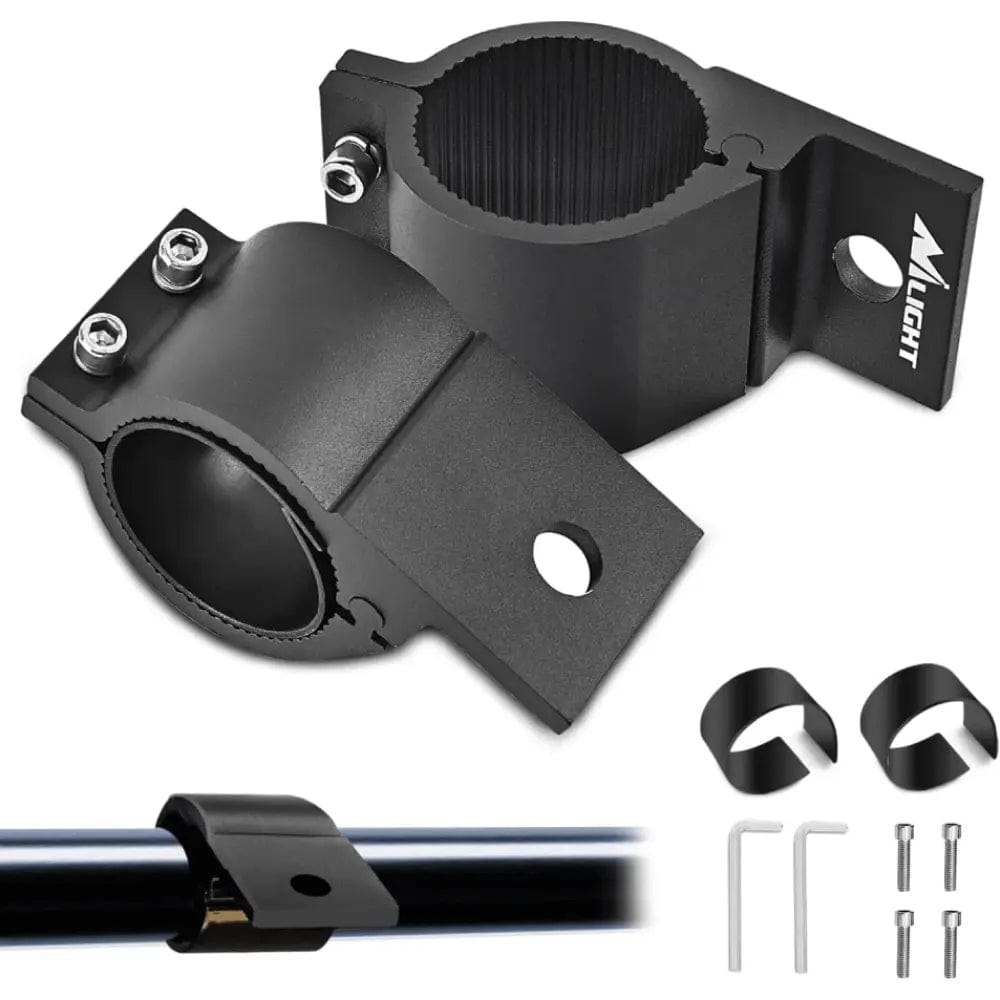Tube Clamp Mount Bracket Kits Fit 2.43in-2.8in Round Bull Bar (Pair ...