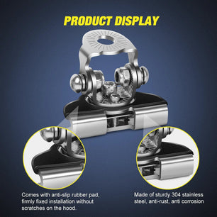 Universal Adjustable Pillar Hood Clamp Holder Mount Bracket (Pair ...