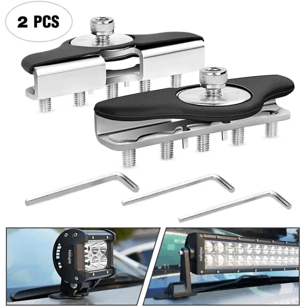 Universal Hood Clamp Holder Mount Bracket (Pair) – Nilight