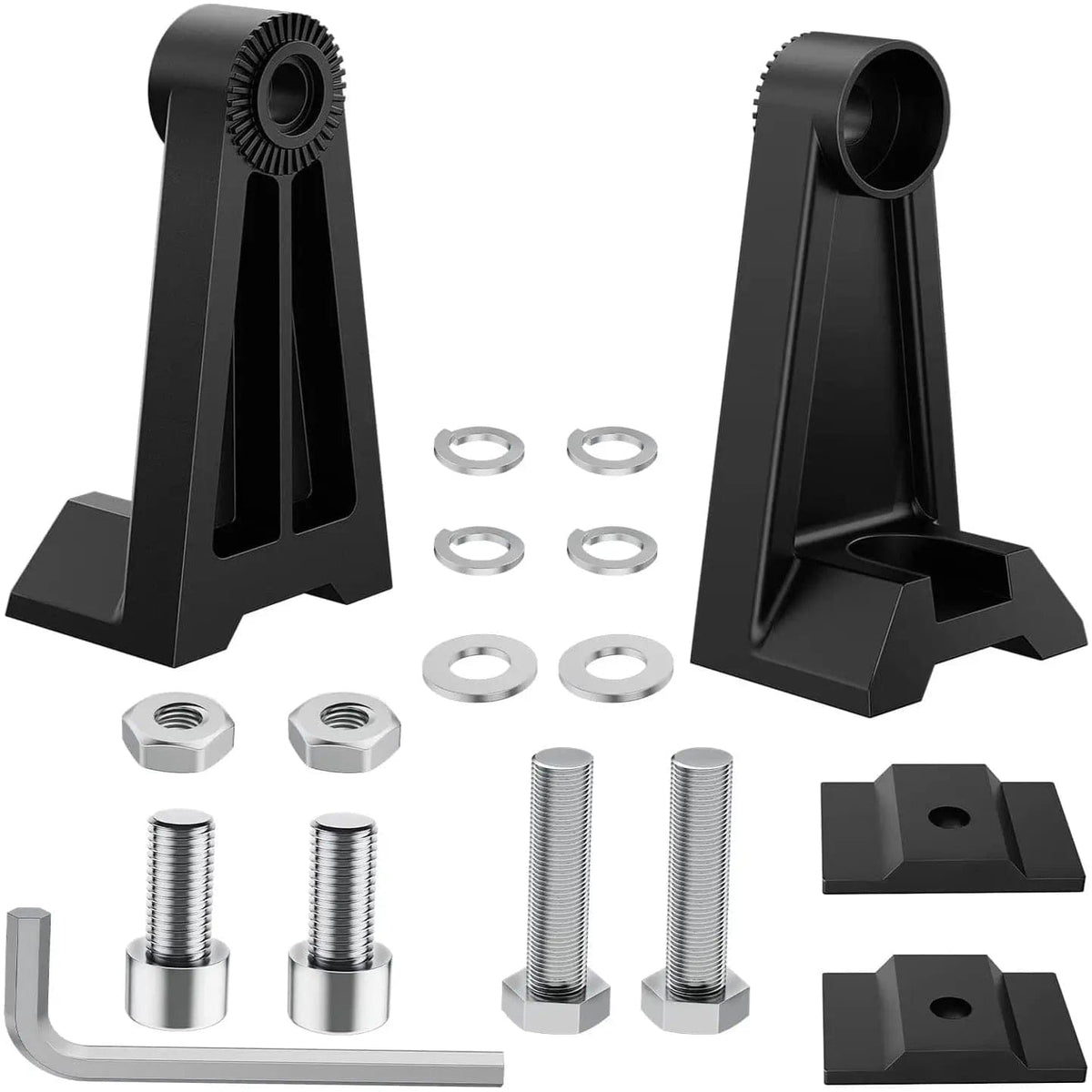 Universal Side-Mounted Adjustable Brackets Kits With Rubber Pads – Nilight