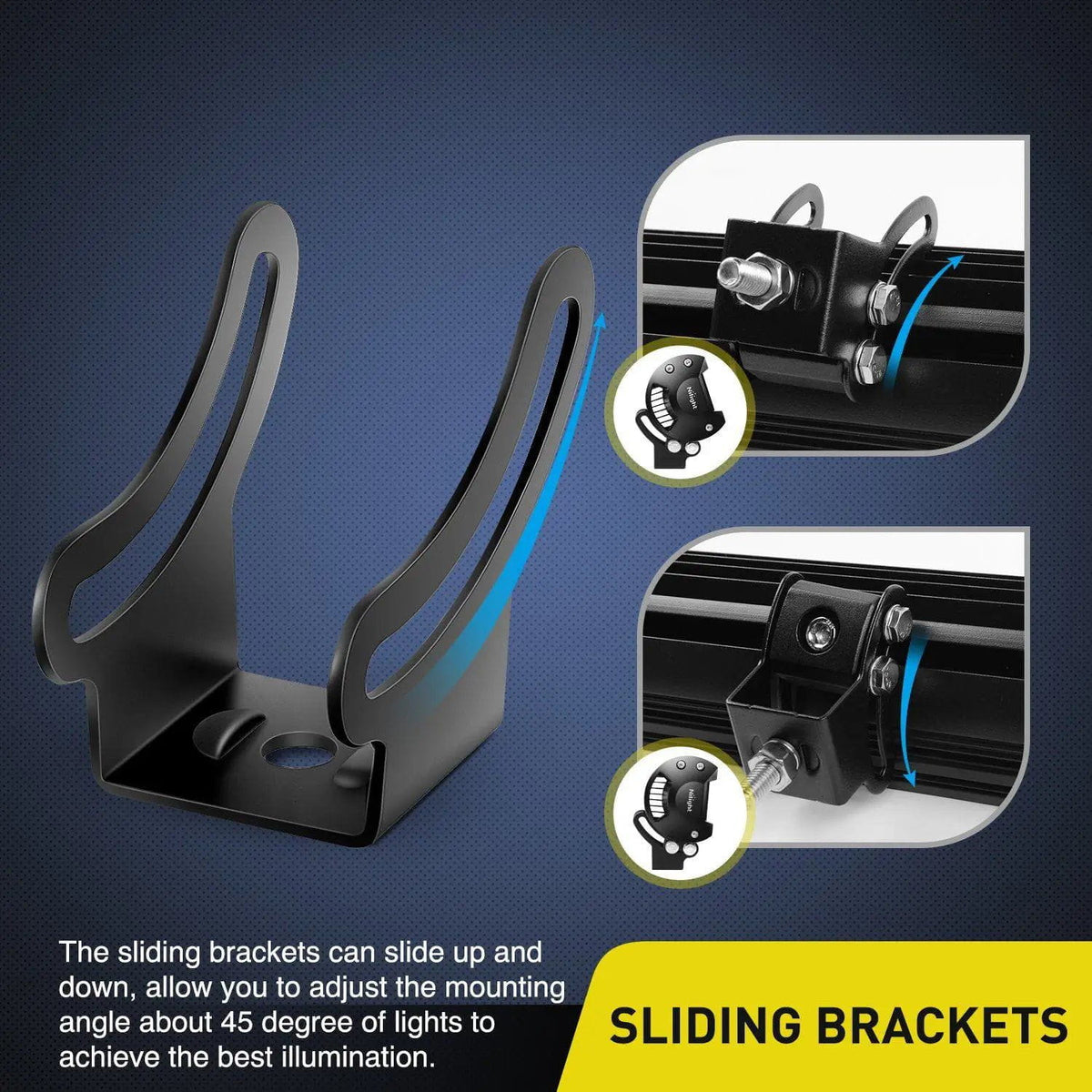 Slide Mount Base Brackets Light Bar – Nilight