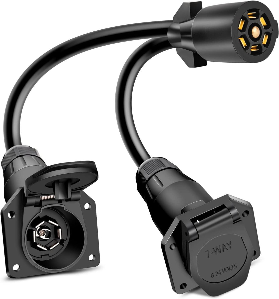 7 Way Y Splitter Trailer Adapter – Nilight